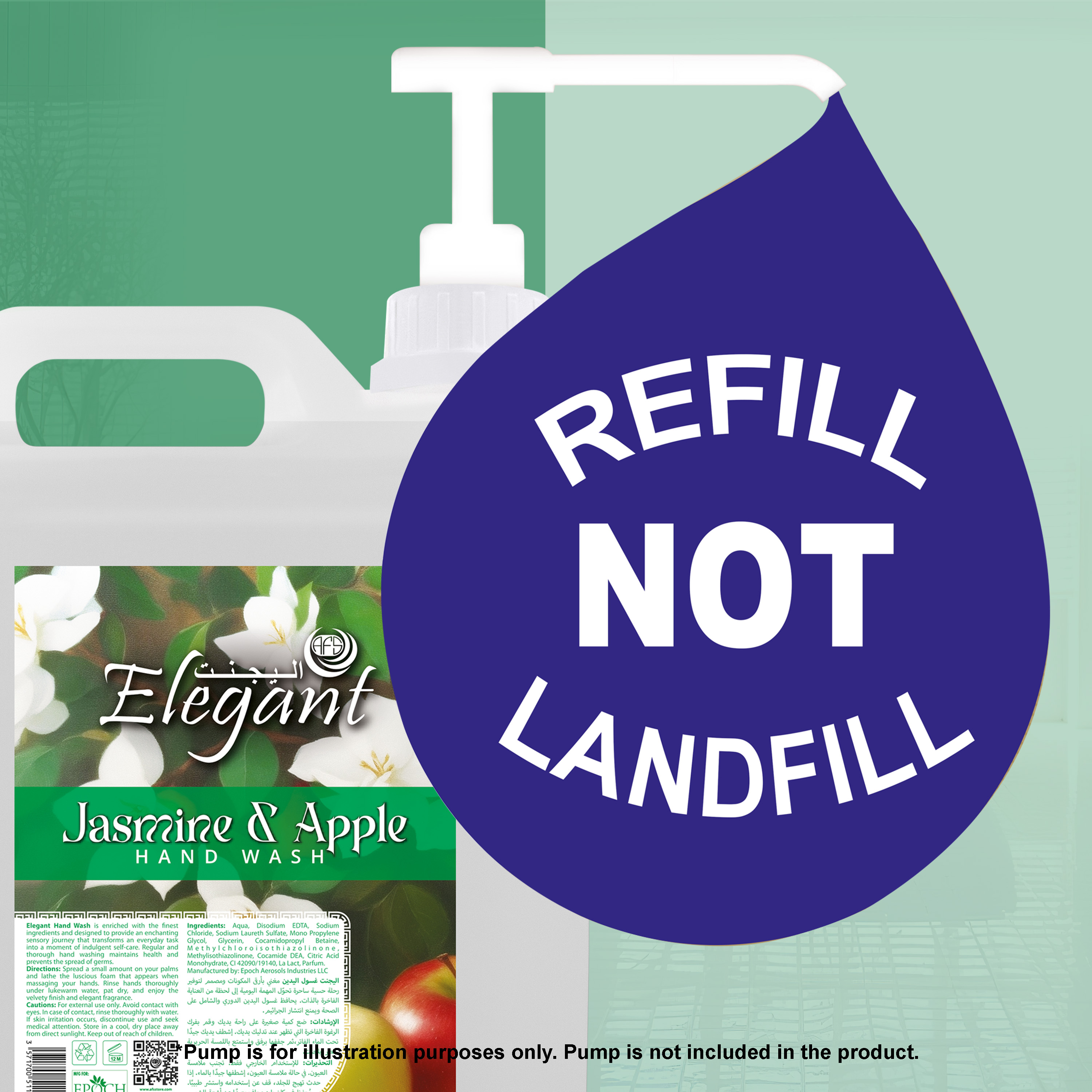 Jasmine & Apple 5 Liter Hand Wash Refill - AFS General Trading LLC