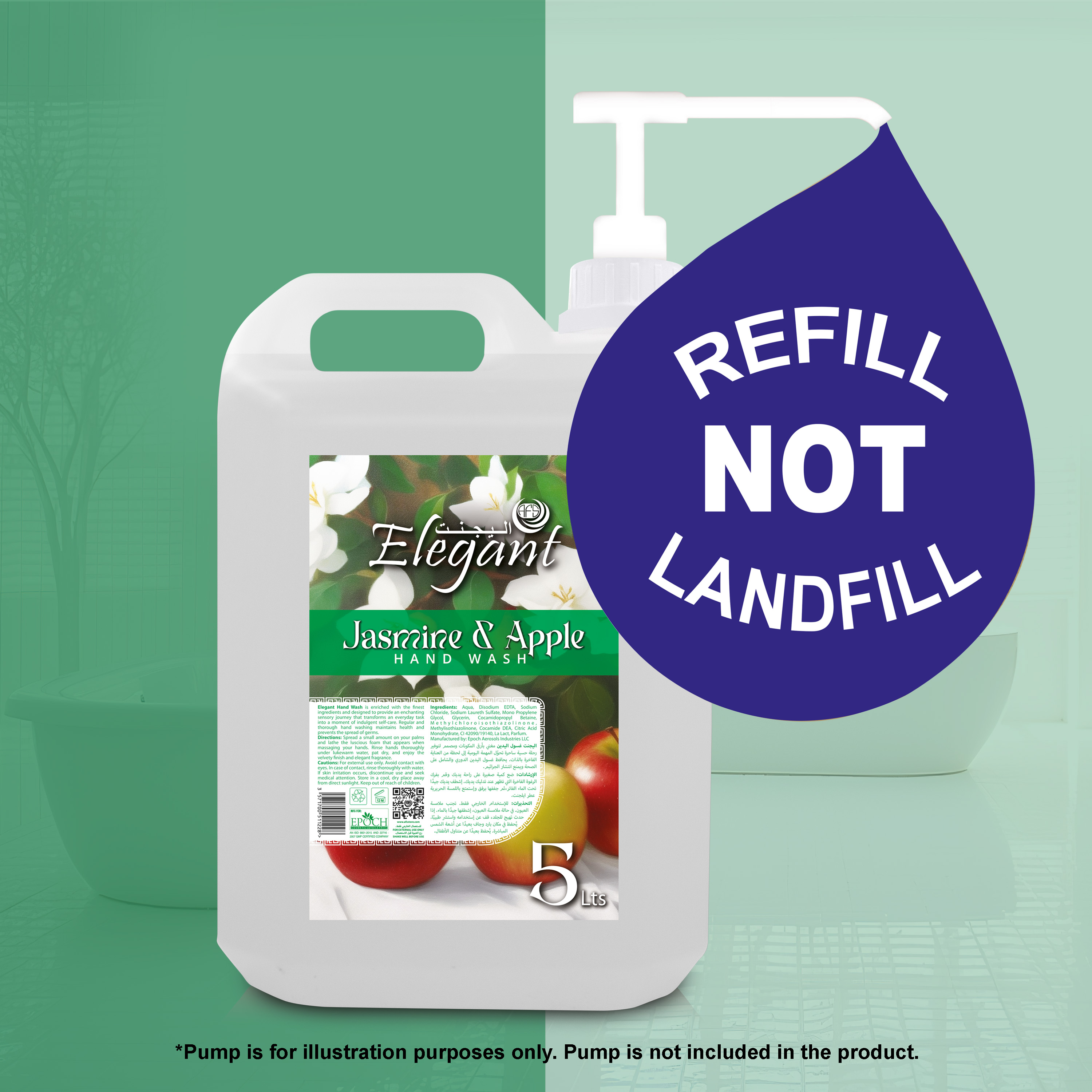 Jasmine & Apple 5 Liter Hand Wash Refill - AFS General Trading LLC